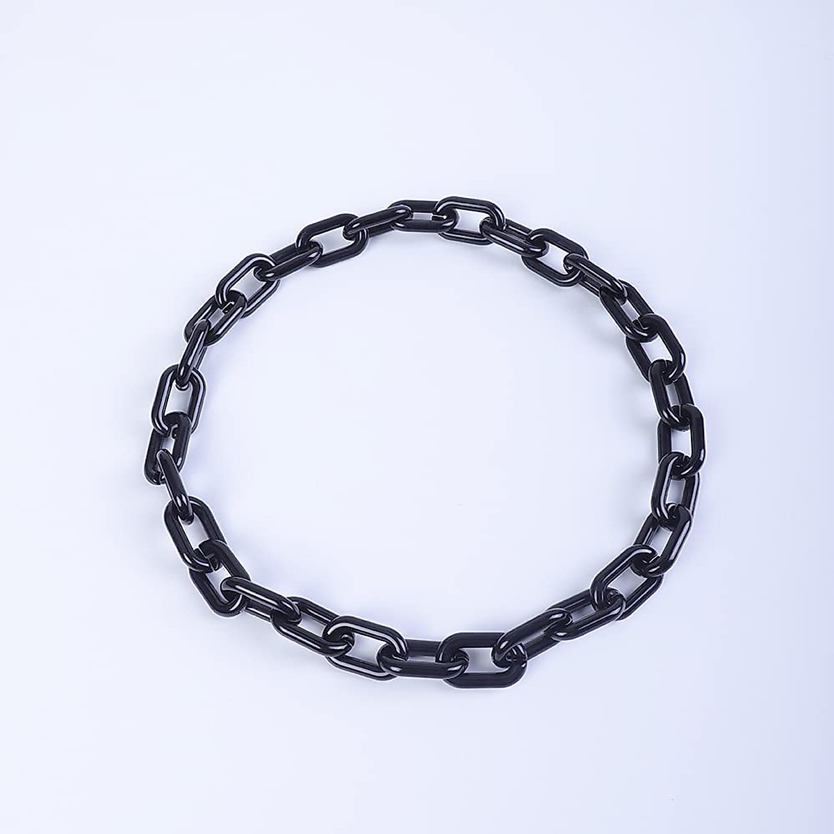 JWICOS Long Acrylic Chunky Necklace for Women Cute Link Paperclip Chain Collar Necklace for Women Gifts (Black)