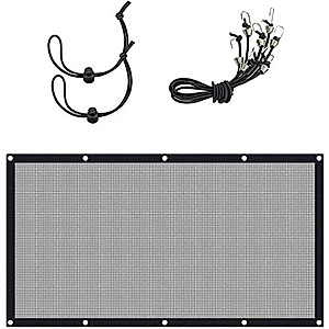 STARROAD-TIM Dog Car Barrier Vehicle Pet Barrier Backseat Mesh Dog Car Divider Net with Adjusting Rope and Hook Suitable for SUV Pickup and Small Car (43.3in x 23.62in)