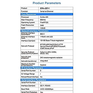 FH HF Serial Port RS485 to Ethernet Device Server Module Support Elfin-EE11 TCP/IP Telnet Modbus TCP Protocol (Single Serial Server)