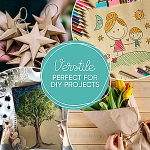 Brown Kraft Gift Wrapping Paper 17.50" x 900" (75 Feet) Made in USA Jumbo Roll, Ideal for Gift Box Wrapping, Art & Craft, Postal, Packing, Shipping, Floor Covering, Parcel, Table Runner, 100% Recycled