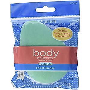 Body Benefits-Gentle Exfoliating Facial Scrub Sponge-0.02 Pound (Pack of 6); For Improved Facial Cleansing Circulation and Healthier Look