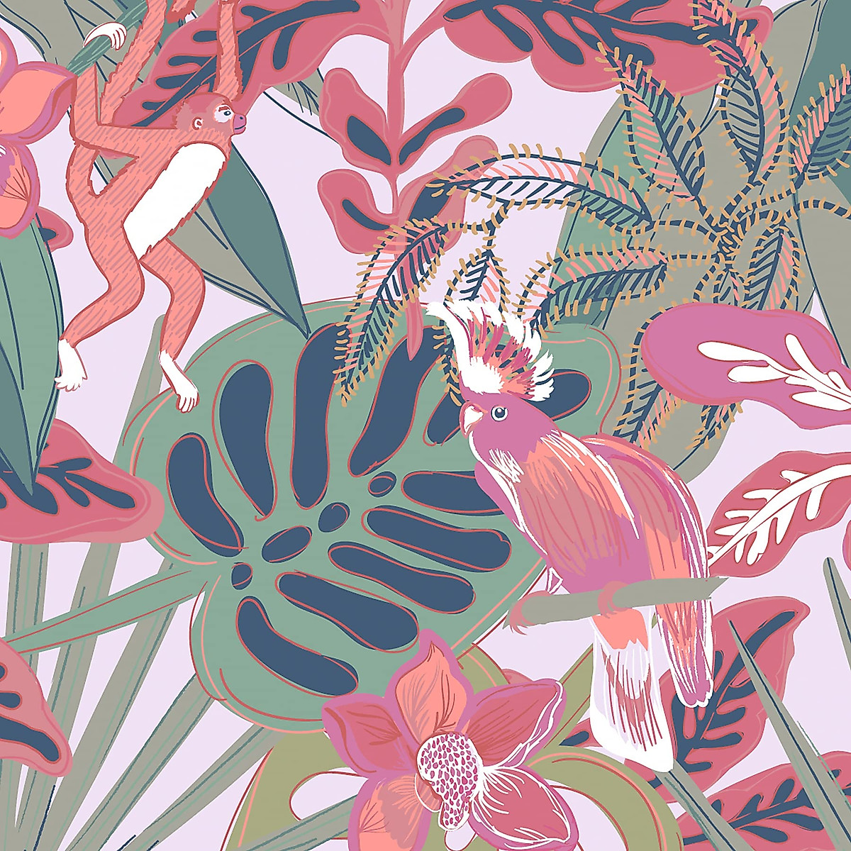 Vera Bradley womens Recycled Lighten Up Reactive Xl Backpack Bookbag, Rain Forest Canopy Coral, One Size US