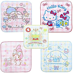 Set of 2 Cinnamoroll Mini Towel Gauze & Terry Cotton on Both Side 100% Cotton Soft & Breathable