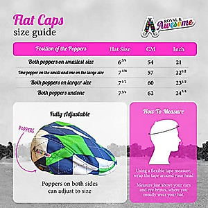 Royal & Awesome Blues on The Green Newsboy Cap for Men, Funny Golf Hats, Men's Golf Flat Cap, Mens Newsboy Cap for Golf, Scottish Golf Hat