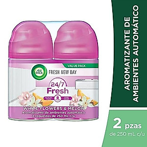 Air Wick Automatic Air Freshener Spray Refill, 2ct, Summer Delights, Odor Neutralization, Essential Oils