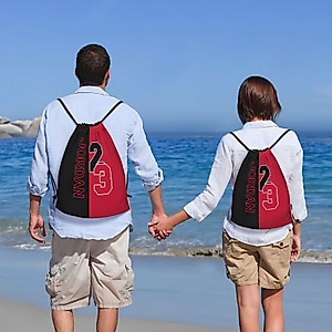 Number 23 Drawstring Backpack Sports Gym Bag Shopping Beach Sport Yoga Travel String Bag For Men Women