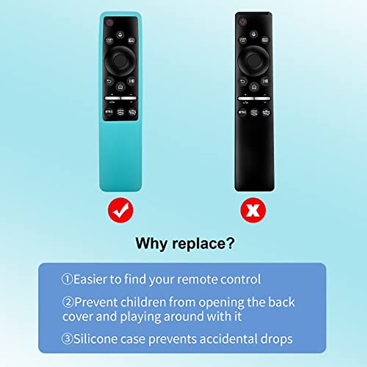 BN59-01329A Voice Remote Control with Mic Fit for Samsung TV,for Samsung TV Remote,Compatible for All Samsung with Voice Function Smart Curved Frame QLED LED LCD 8K 4K TVs(with Case and 2AA Battery)