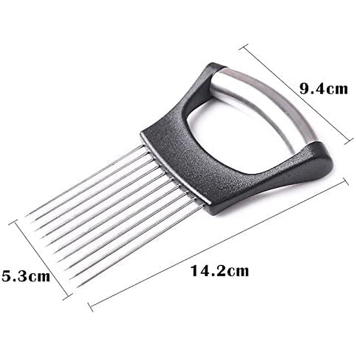 Boolavard The Best Onion Holder for Slicing All-In-One | Potato holder | Onion Cutter | Onion Chopper Stainless Steel