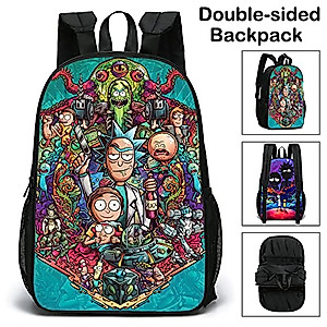 Anime Backpack Large Capacity Premium Durable Bookbag Casual Lightweight Travel Bag for Anime Fans