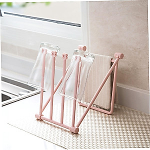 3pcs Cup Rack Vertical Towel Rack Foldable Towel Holder Kitchen Cloth Rack