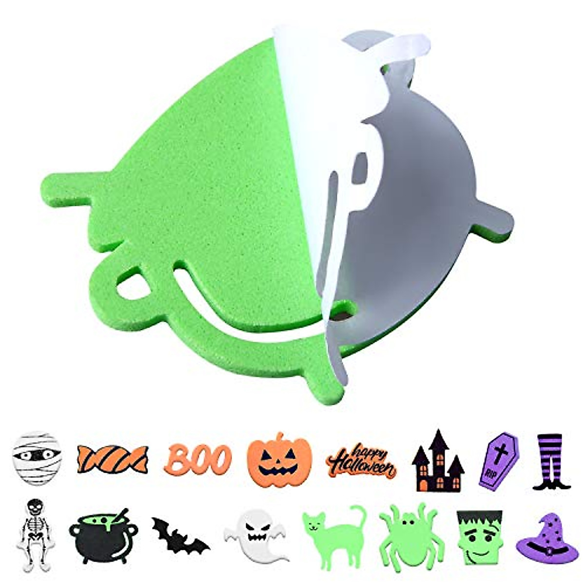 Motarto 500 Pieces Halloween Foam Craft Stickers Self Adhesive Halloween Theme Stickers for Halloween Thanksgiving Party Decoration