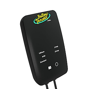 Battery Tender 8 AMP 12V Battery Charger and Maintainer - Automotive Switchable 8 AMP / 2 AMP - Selectable Chemistry Standard Lithium AGM - Cars SUVs Trucks and Boats - 022-0337-DL-WH