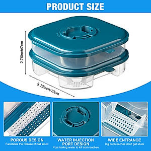 Roach Killer Indoor Infestation Efficient Cockroach Trap Double Layer Roach Trap Reusable Safe Cockroach Killer for Ants Pet Outdoor Indoor Home (2 Pieces)