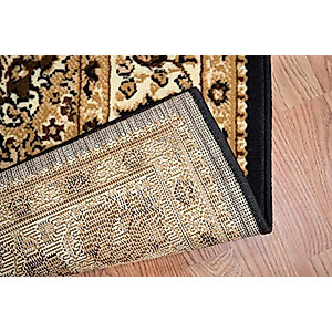 United Weavers Dallas Floral Kirman Area Rug - Black, 8x11, Traditional Indoor Floor Rug with Jute Backing