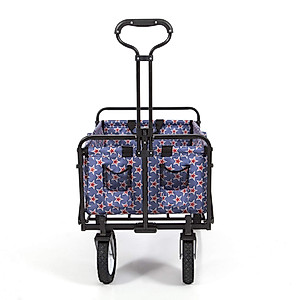 Mac Sports WTC-202 Collapsible Folding Outdoor Utility Wagon, Americana