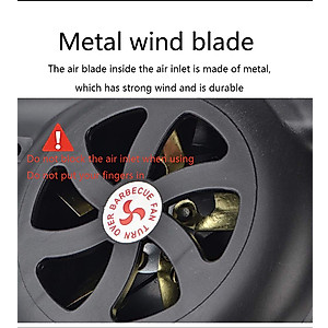 Sunglow Outdoor Cooking BBQ Fan Air Blower，Hand Crank Blowers， Barbecue Fire Bellows for Picnic Camping Stove Accessories