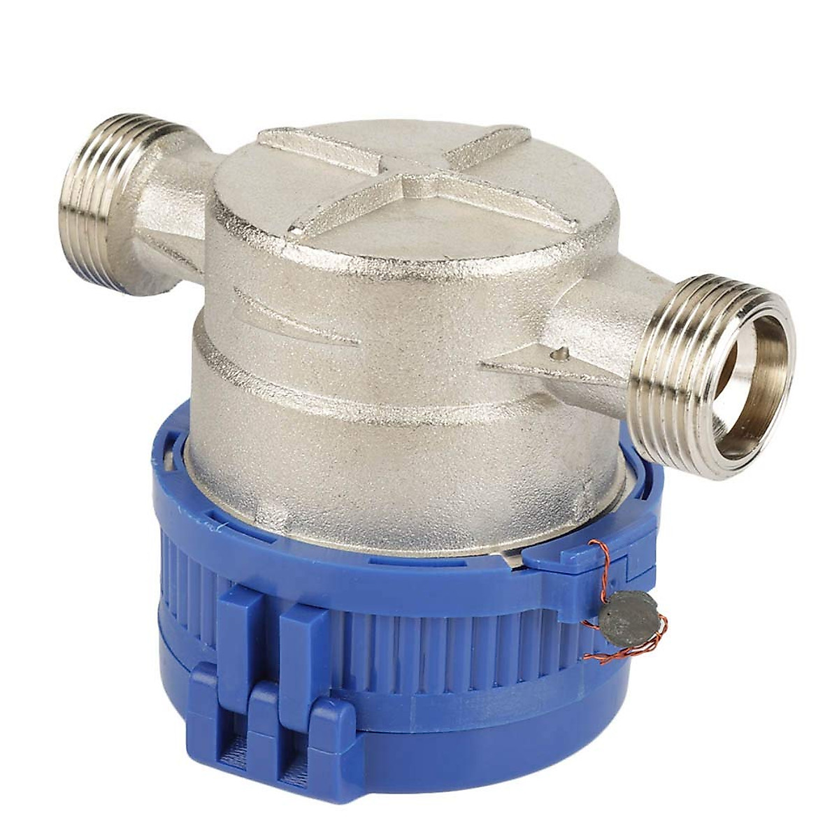 1/2'' Water Meter,0℃~40℃ Digital Cold Wet Water Arbitrary Rotation Gauge Meter,0.0001-99999 Portable Garden Home Cold Water Meter