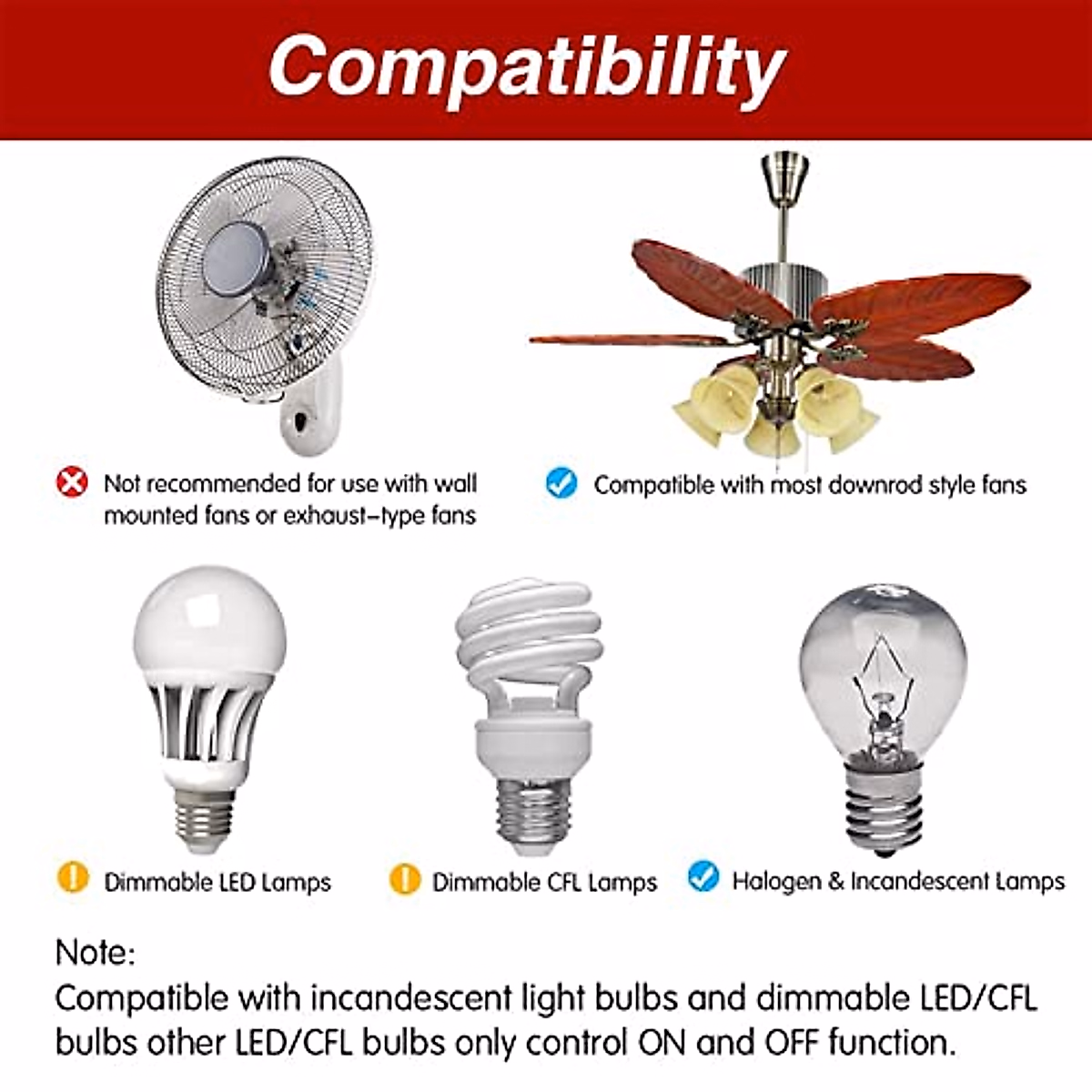 UC7078T with Reverse for Hampton Bay Ceiling Fan Remote Control with Wall Mount, Replace CHQ7078T UC7078T RR7078TR L3HMAY97FANHD L3H2003FANHD Fan-HD HD5 HD6 (Receiver not Included)