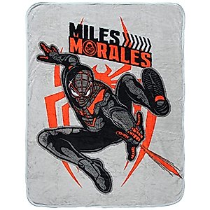 Northwest Marvel Miles Morales Spiderman Micro Raschel Throw Blanket 48" x 60"