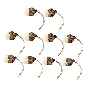 OFFSCH 10pcs Felt Acorn Bunches para Mesa De Felt Acorn Ornaments Christmas Decor Fall Pom Pom Garland Festival Style Pendants Xmas Pine Cones Decors Festival Pendants