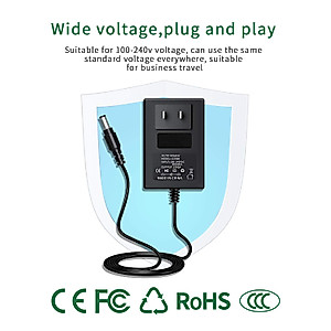 JAINTA 8.2FT 12V AC Adapter Charger Power Cord for Seagate Freeagent & WD Western Digital External Hrad Drive HDD