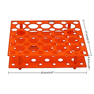 Centrifuge Tube Rack,2 Pieces Detachable Test Tube Rack Holder 50-Well Plastic Stand for 15ml 50ml Tube