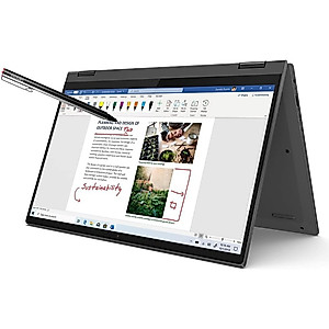 Lenovo Ideapad Flex 5i 14" FHD 2-in-1 Touchscreen Laptop, Intel Core i3-1115G4, 4GB RAM, 1TB SSD, Graphite Gray, Fingerprint Reader, Windows 10 Home + Accessories