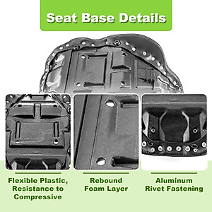 Mofun Solo Driver Seat Compatible with Harley Touring Street Road Electra Glide Road King Bagger Dresser, Black Flame 2008-2023, Double Row