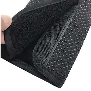 Wanty 2 Pieces Home Office Polyester Removable Durable Machine Washable Office Chair Armrest Slipcovers Covers Protect Armrests (Black)