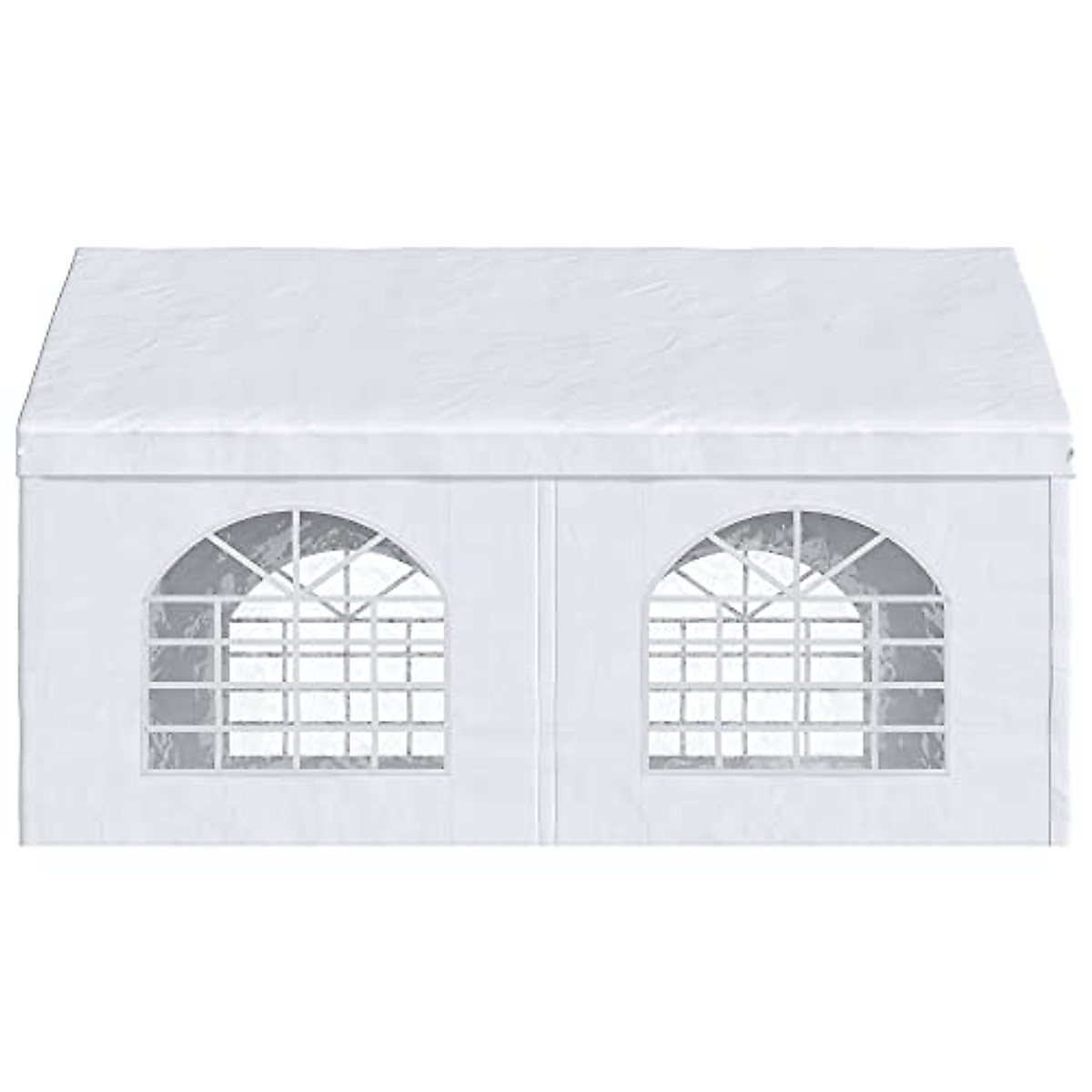 Outsunny 13' x 16' Party Tent and Carport, Large Outdoor Canopy Tent Portable Garage with Removable Sidewalls, 2 Doors and Windows, White Tents for Parties, Wedding, Events, BBQ