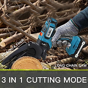 KuAFu 20V Power Tool Combo Kit-Cordless Power Hedge Trimmer and Chain Saw with Security Lock for Wood Cutting Tree Trimming,2.0AH Battery and Charger