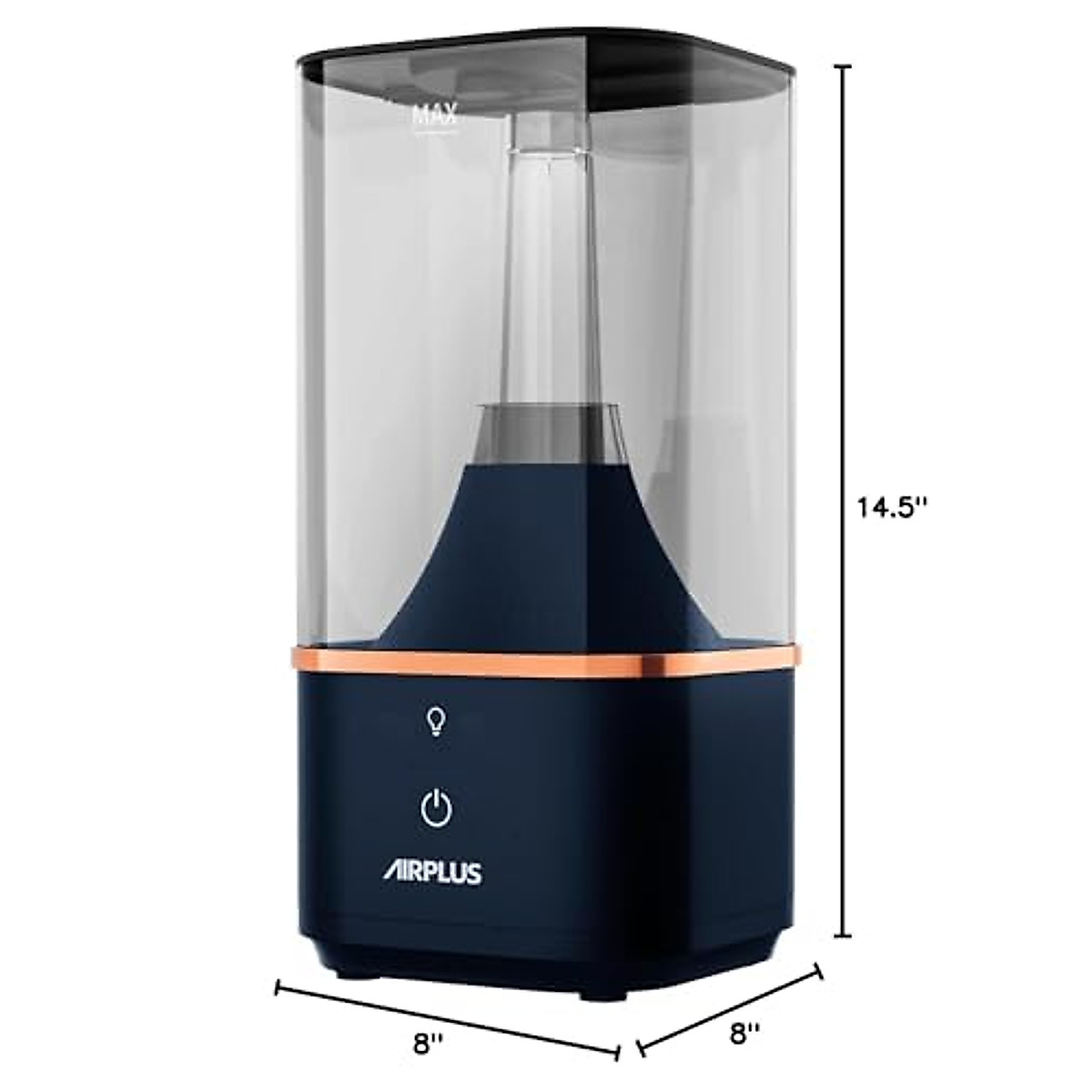 AIRPLUS Humidifier, Powerful Humidifier for Bedroom Lasting up to 60 Hours, Top-Refilling Cool Mist Humidifier for Home with A Water Tank of 5L