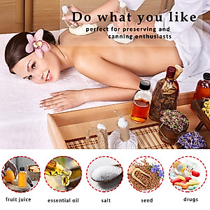 14Pack 2oz Bottles with Airtight Lids,Boston Clear Glass Mini Shot Bottles With Cap for Whiskey Sample Bottle,Ginger Shots Bottles,Potion,Oils,Vanilla,Liquid,Shot Jars With 2 Funnels 16 Labels 1Brush