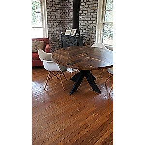 Chevron Dining Room Table with X Base