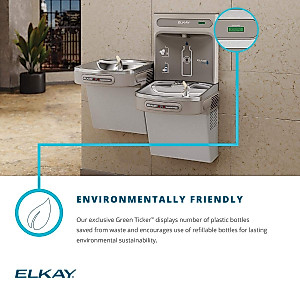 Elkay EZH2O Bottle Filling Station with Bi-Level ADA Cooler Dual Hands Free Activation Refrigerated Stainless