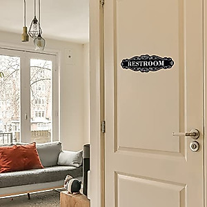 Restroom Sign for Door - 9x3 Dibond Unisex Bathroom Sign - Restroom Signs for Business - All Gender Restroom Sign - Unisex Restroom Sign