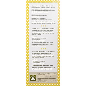 Petit Collage Modern Bunny Wooden Stacking Toy – Solid Wooden Stacking Rings for Kids, Activity Toys Designed with Safe Materials – Active Toy for Babies and Toddlers 12+ Months