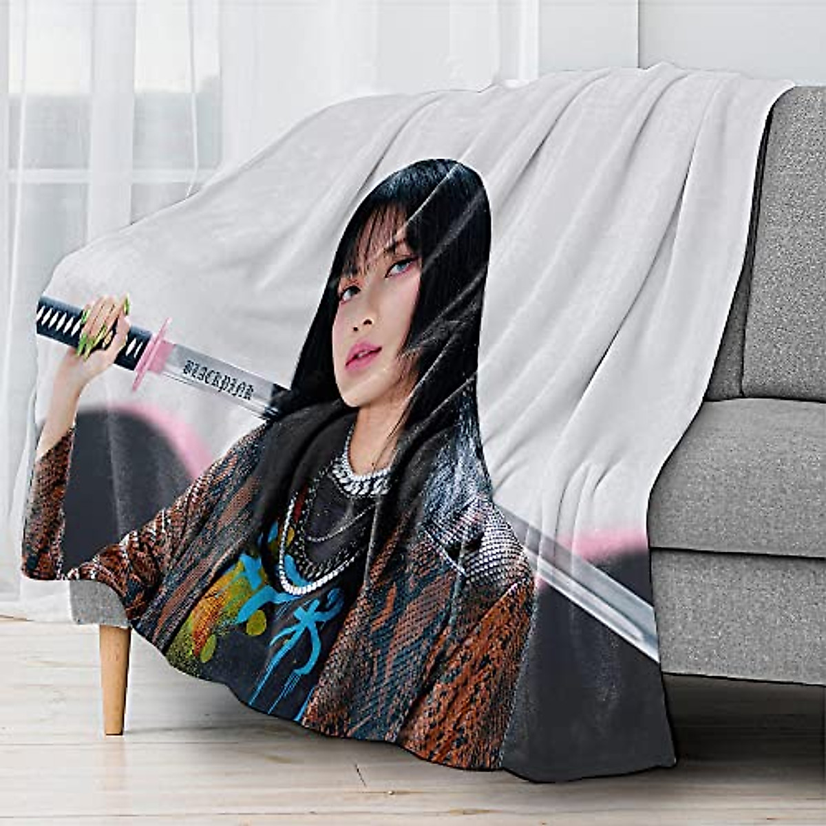 GZDXD Korean Girl Group Poster Blanket, HD Printing Does not Fade, Soft Flannel Throw Blanket, Suitable for Kids Teen Adult Gift (Color 13,50x60in (130x150cm))