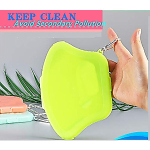 2Pack Storage Holder, Multi Purpose Carrying Case Box with Convenient Design, Portable Reuable Useful Sanitary,Dust Proof, Moisture Proof, Diswasher Safe as Necessity for Daily Use