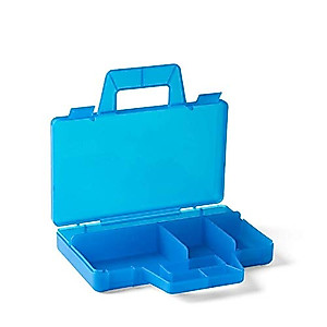 ROOM Copenhagen, Lego Sorting Box to-Go - Travel Case with Organizing Dividers - Blue