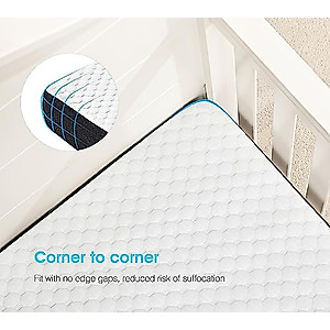 UBBCARE Waterproof Pack and Play Mattress, 38x24x3 Inches Memory Foam Playpen Mattress, Dual-Side Mini Crib Mattress for Baby & Toddler