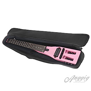 Anygig Electric Guitar Practice Portable Travel 82CM 1.6KG Pink Matte 25.5" Full Scale with Gigbag Right Handed