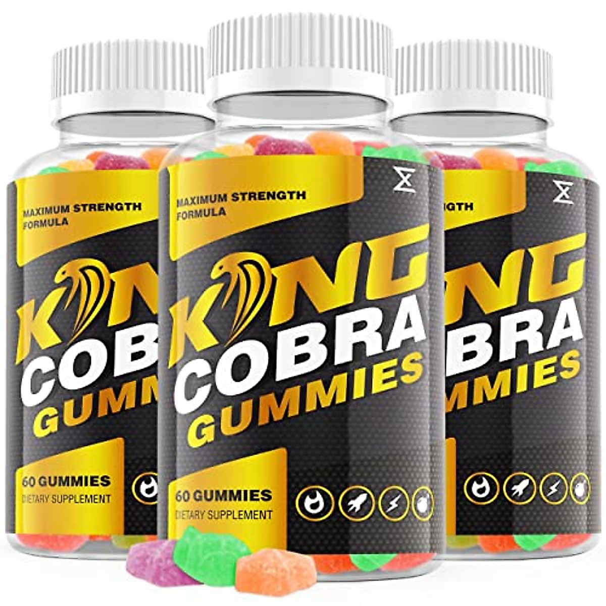 sigma times (3 Pack) King Cobra Gummies for Men Formula (180 Gummies)