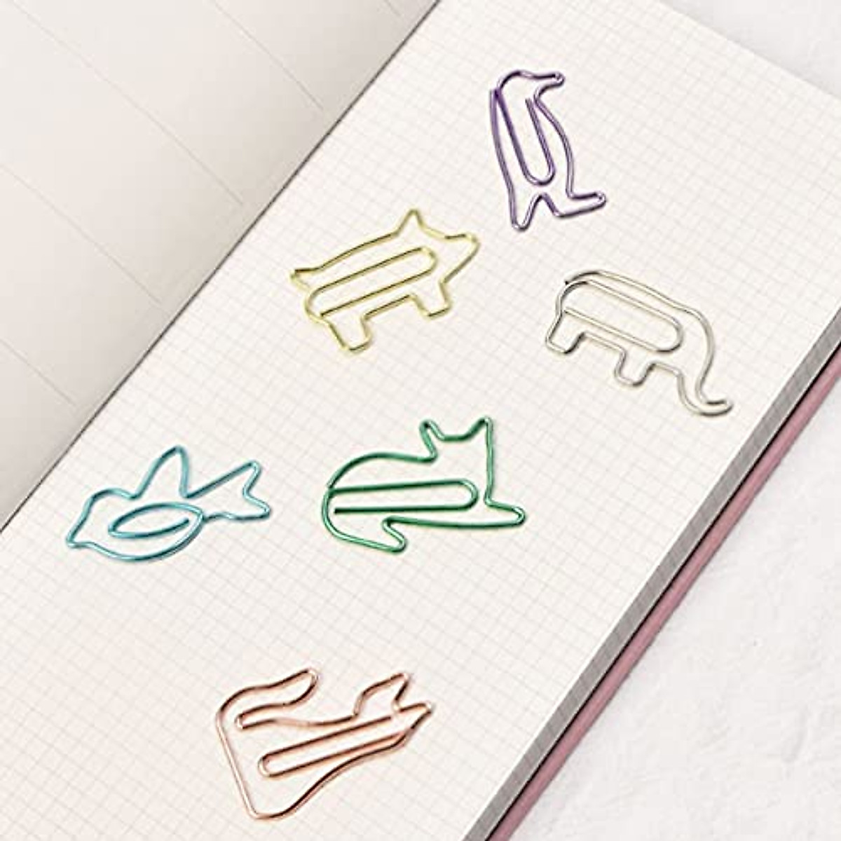 Kisangel 100Pcs Bird Shaped Paper Clips Bookmark Clip Decorative Binder Clips for Office School Document Organizing (Blue)