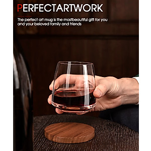 ROVSYA Red Wine Glasses Set of 4-28oz Large Wine Glasses Hand Blown Crystal-Clearer,Lighter for Wine Tasting, Gift Packaging for Valentine's Day, Anniversary, Father's Day, Birthday