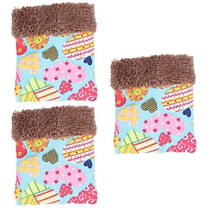 POPETPOP 3pcs Chinchilla Bedding Fleece Sleeping Bag Hamster Cage Bedding Guinea Pig Bed Pet Bed House Hamster Sleeping Bag Bed Linings Hug Cup Cotton Nest Mice Warm Mat Hamster House Bed