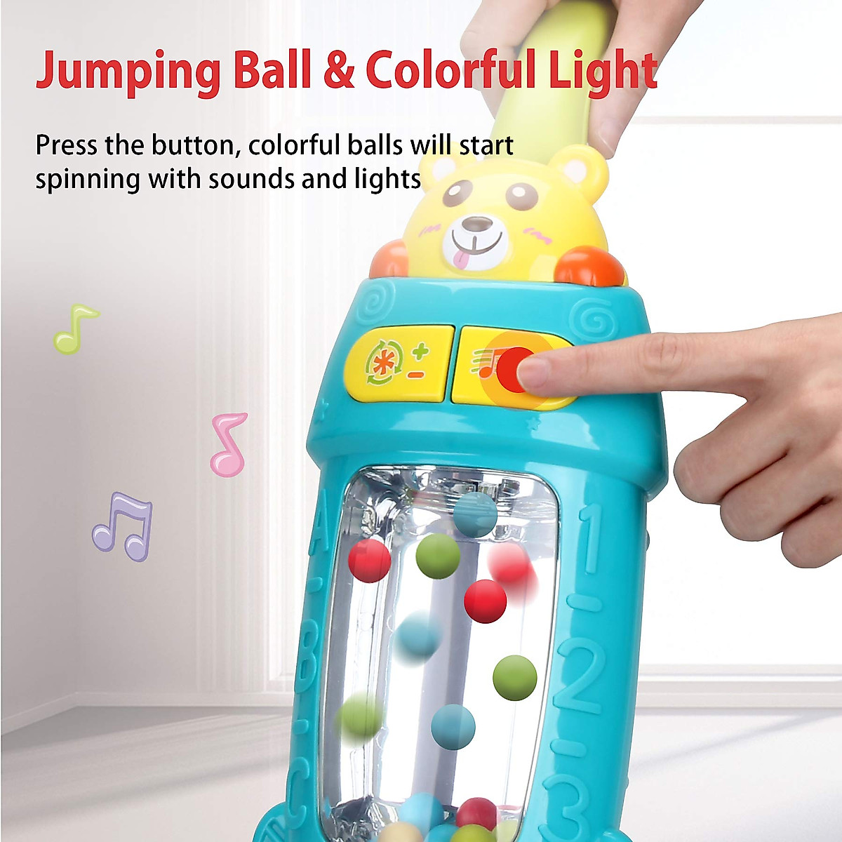 SUPERHIGH Kids Vacuum Cleaner Toy for Toddler, Toy Vacuum with Lights & Sounds Effects, Great 3-6 Year Old Girl Gifts and Boys, Pretend Play for Toddlers