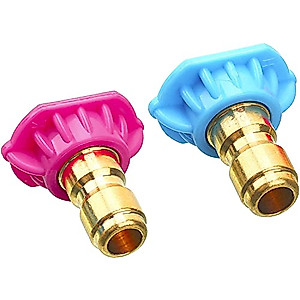 M MINGLE Second Story Quick-Connect Nozzle Tips for Power Washer, Soap and Rinse Jet Stream, Long Range Nozzle,1/4 Inch, 4000PSI, 2-Pack