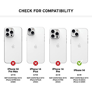 URBAN ARMOR GEAR UAG Designed for iPhone 14 Case Black 6.1" Pathfinder Slim Lightweight Shockproof Dropproof Rugged Protective Cover Compatible with Wireless Charging