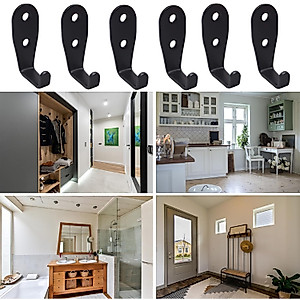 MY MIRONEY 2.5" x 1" L Shape Coat Hooks Stainless Steel Single Hook Robe Hook Pots and Pans Hanger Wall Mounted Pack of 8